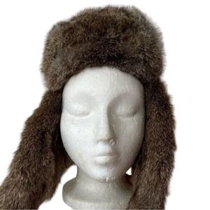 CrownCap | Accessories | Crowncap Canada Rabbit Fur Lined Winter ...